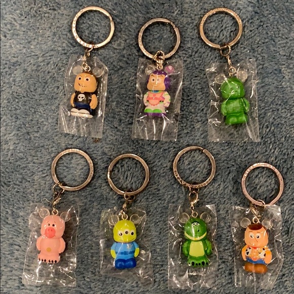 Disney | Other | Set Of 7 Vinyl Animation Key Chains | Poshmark